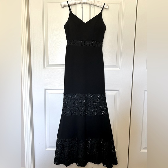 Jodi Kristopher | Dresses | Jodi Kristopher Black Spaghetti Strap Maxi ...